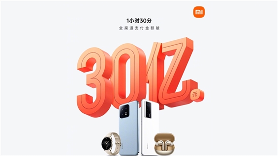 小米(01810.HK)「618」全渠道支付金額突破30億人民幣